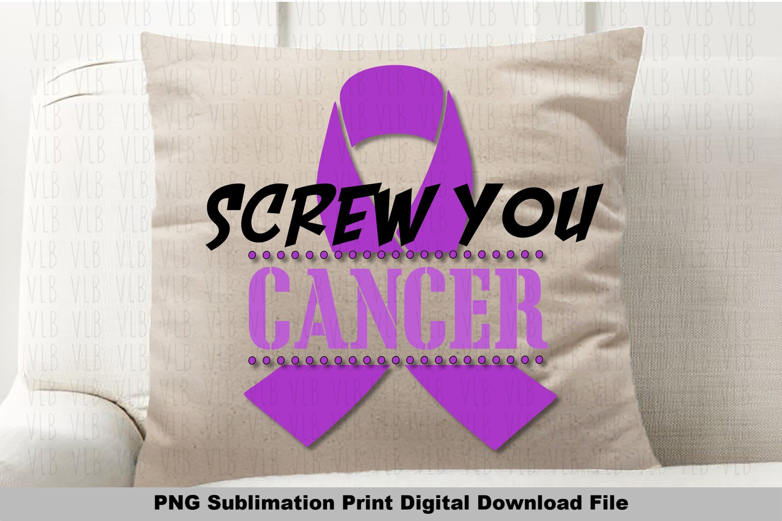 AWARENESS RIBBON Screw You Cancer Pancreatic Cancer - Etsy