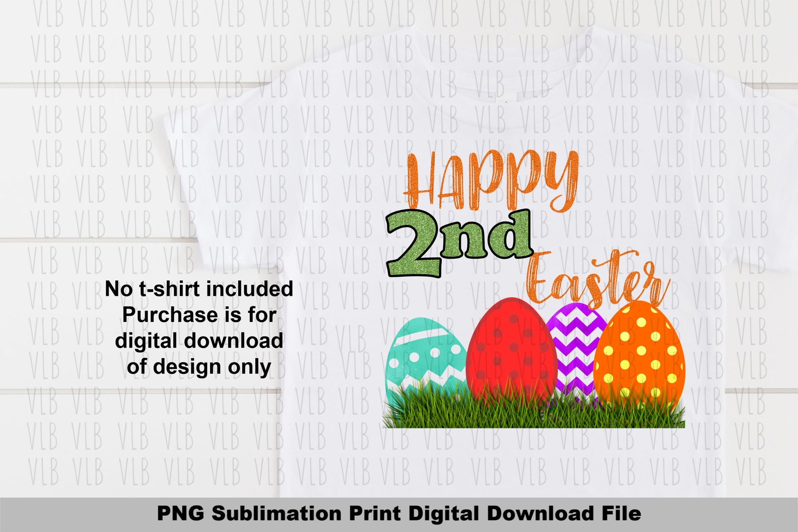 HAPPY 2ND EASTER Sublimation Png File Easter Eggs Design for - Etsy