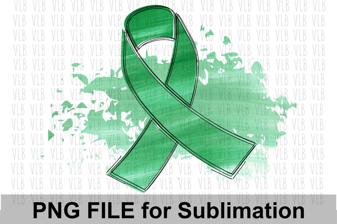 AWARENESS RIBBON - Green Ribbon Clipart, Mental Health Clipart, Cancer ...