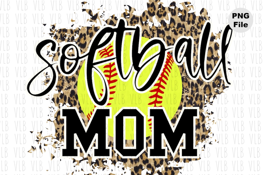 Softball Mom Cheetah Print PNG – Sublimation Design (digital Download ...