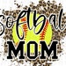 Softball Mom Cheetah Print PNG – Sublimation Design (digital Download ...