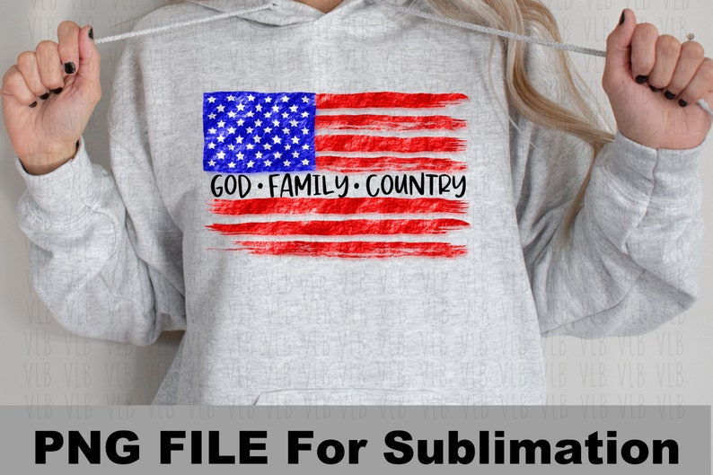 GOD FAMILY COUNTRY American Flag Digital Clipart 4th of - Etsy