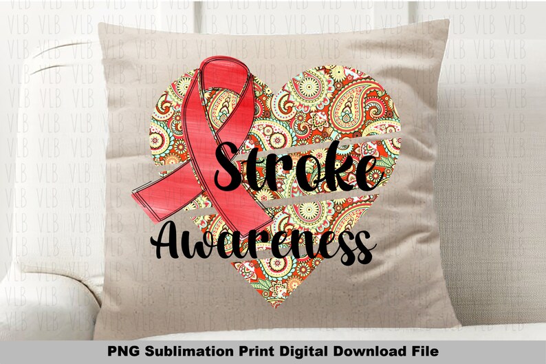 STROKE AWARENESS RIBBON Heart Disease Awareness Clipart Red - Etsy