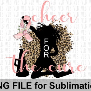 CHEER FOR the CURE Pink Ribbon and Cheerleader Breast Cancer Awareness ...