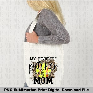 MY FAVORITE Pitcher Calls Me Mom on Cheetah Png File, DIY Softball ...