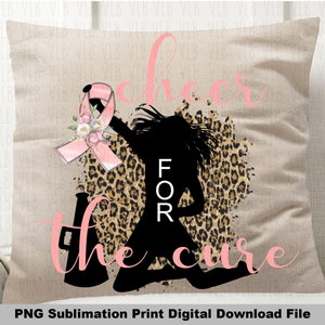 CHEER FOR the CURE Pink Ribbon and Cheerleader Breast Cancer Awareness ...