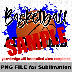 CUSTOM BASKETBALL Design on Royal Blue Background - Add ONE Word Png ...
