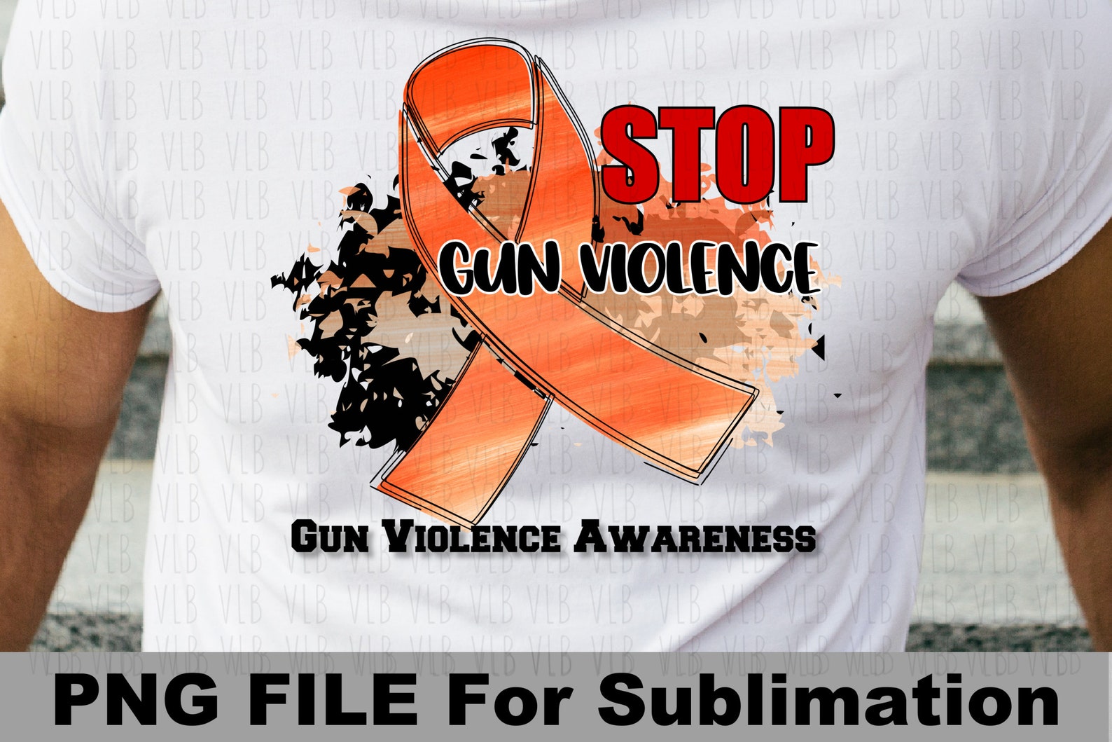 STOP GUN VIOLENCE Orange Awareness Ribbon - June Gun Violence Awareness ...
