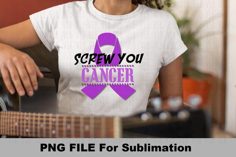 AWARENESS RIBBON Screw You Cancer Pancreatic Cancer - Etsy