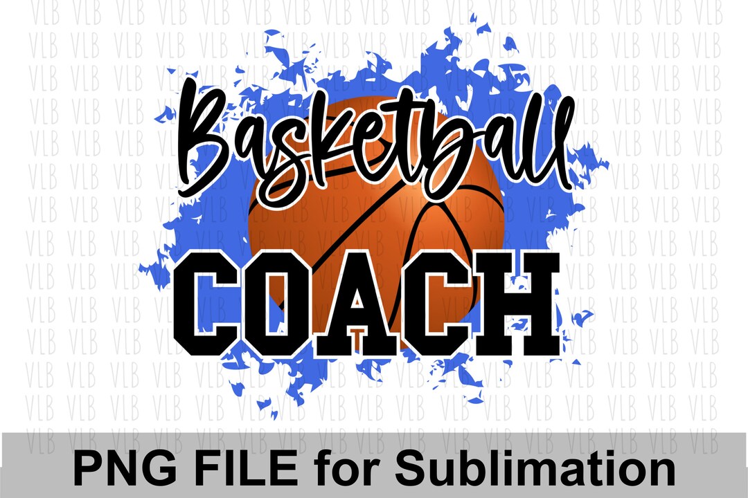 BASKETBALL COACH on Royal Blue Png File, Sport Design for Coach, Gift ...