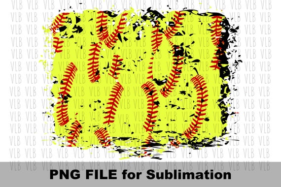 SOFTBALL DISTRESSED GRUNGE Background Softball Clip Art | Etsy