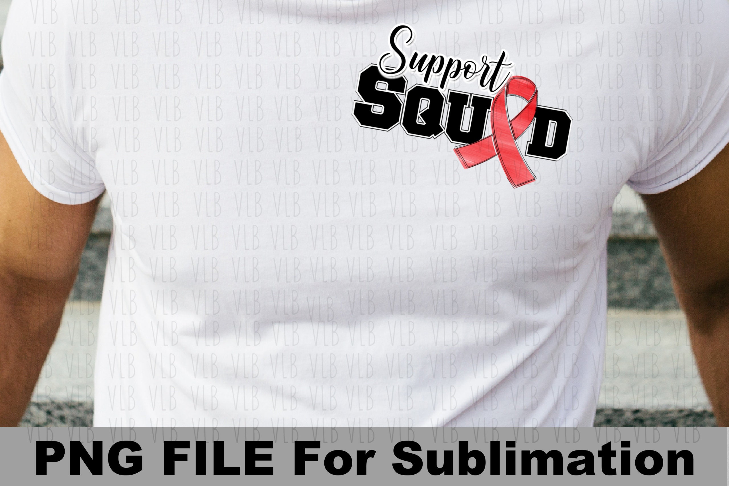 SUPPORT Squad Awareness Red Ribbon Png Awareness for | Etsy