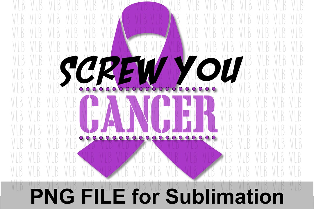 AWARENESS RIBBON Screw You Cancer, Pancreatic Cancer Alzheimer's Lupus ...