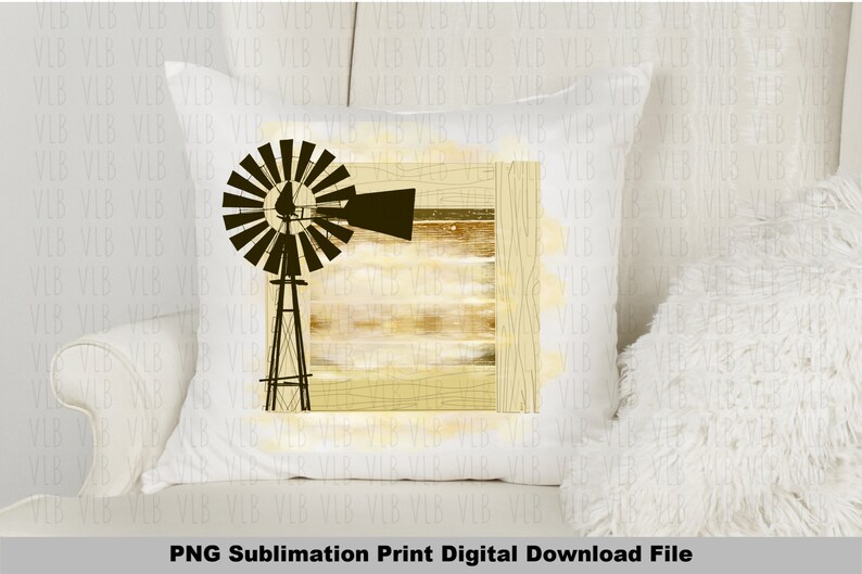 RUSTIC WINDMILL FRAME Png File Commercial Use Add Your Own - Etsy