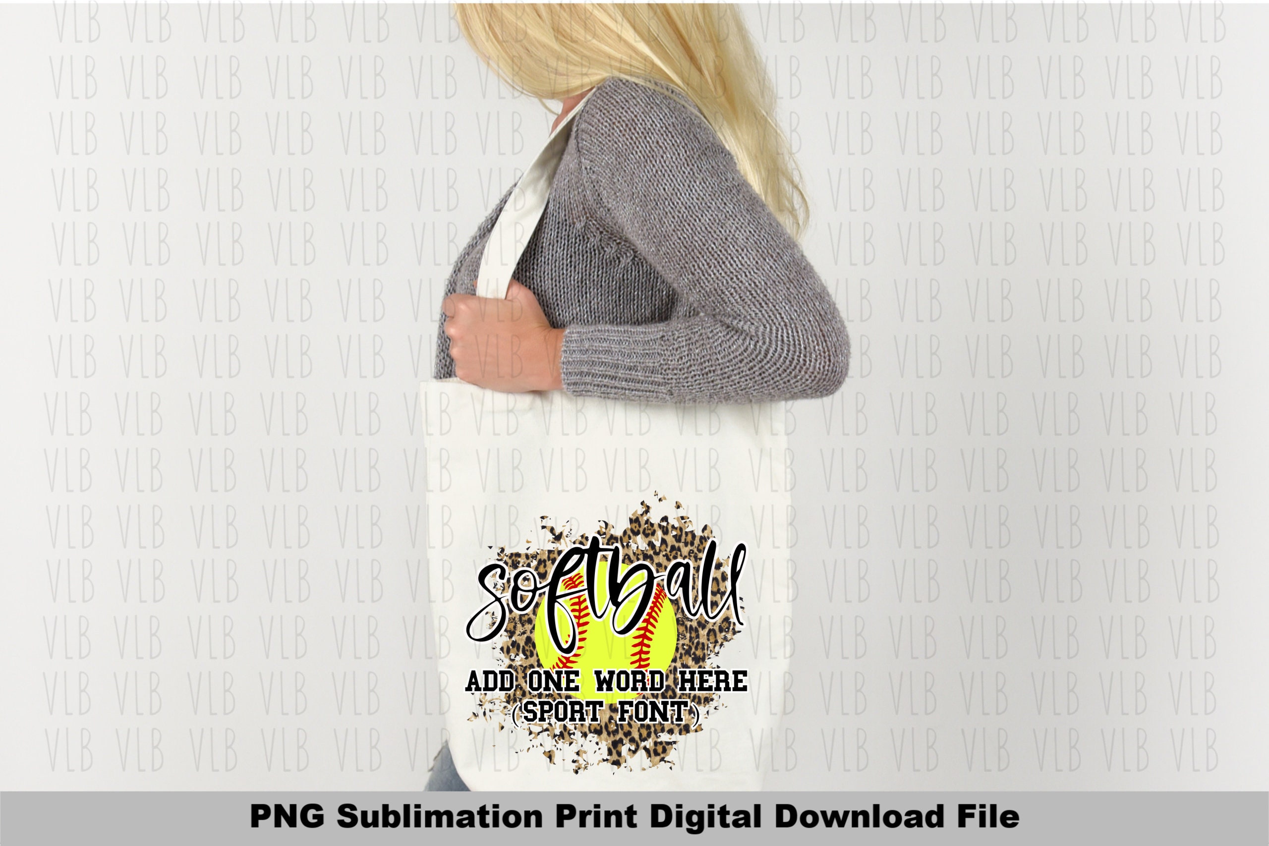 CUSTOM SOFTBALL Design on Cheetah Background Add ONE Word - Etsy
