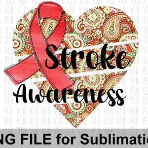 STROKE AWARENESS RIBBON - Heart Disease Awareness Clipart, Red Ribbon ...