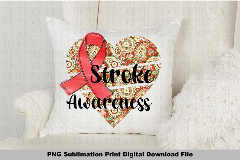 STROKE AWARENESS RIBBON - Heart Disease Awareness Clipart, Red Ribbon ...