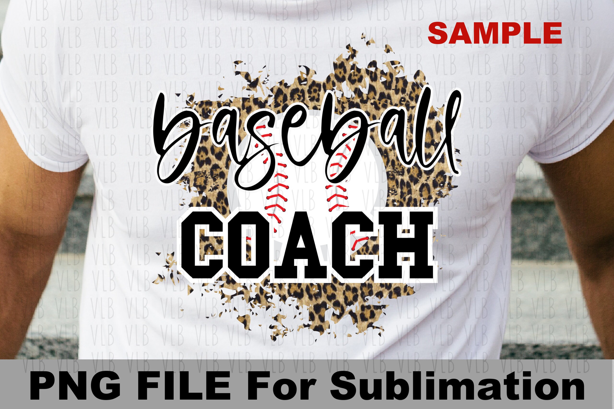 CUSTOM BASEBALL Design on Cheetah Background - Add ONE Word Png File ...