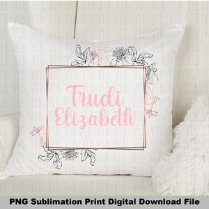 CUSTOM VINE and NAME Sublimation Png File, Submit up to 2 Names per ...