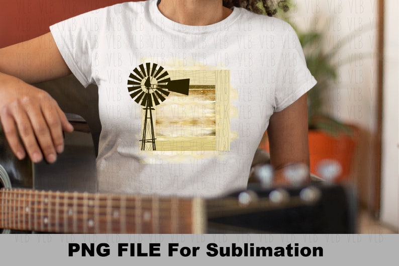 RUSTIC WINDMILL FRAME Png File Commercial Use Add Your Own - Etsy