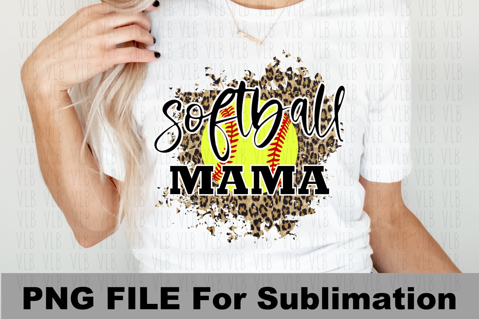 SUBLIMATION SOFTBALL Mama on Cheetah Png File, DIY Sports Design for ...
