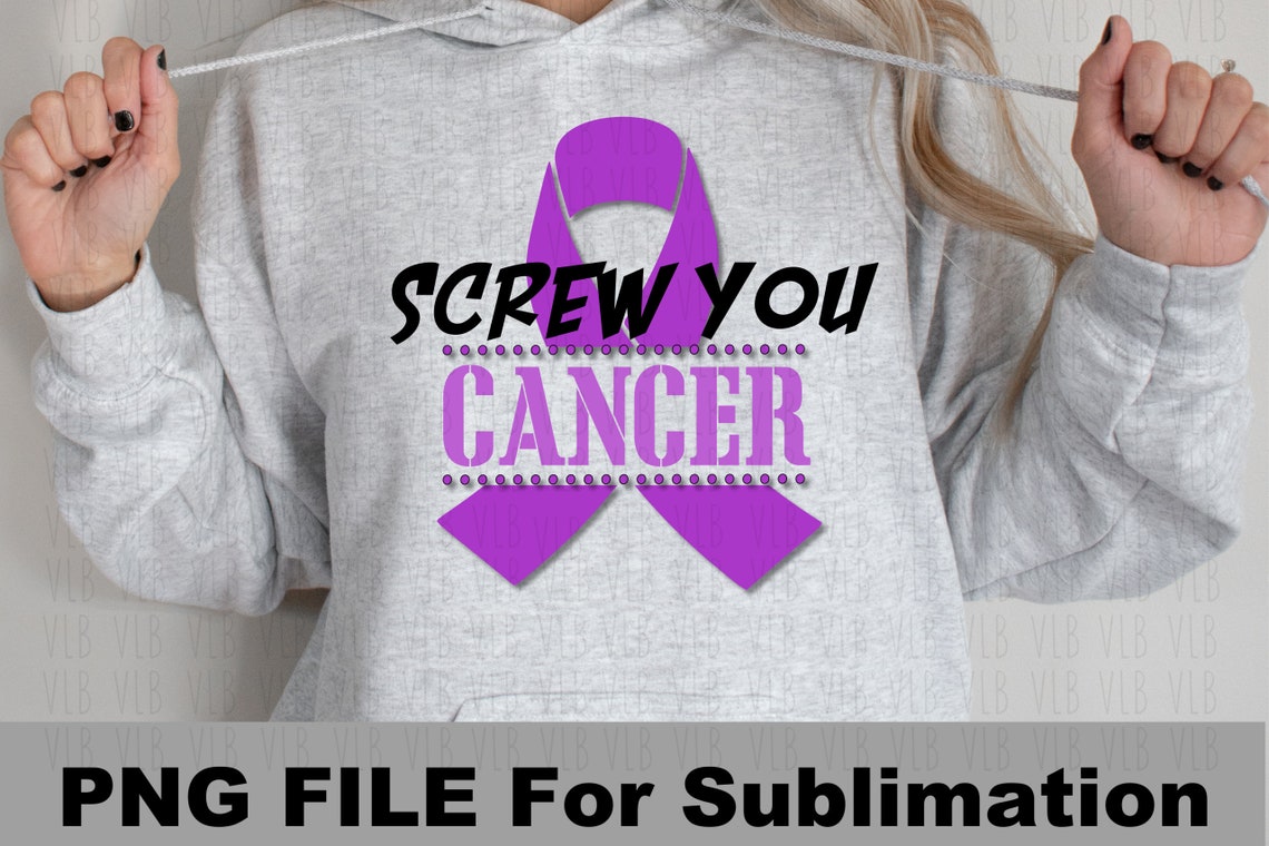 AWARENESS RIBBON Screw You Cancer Pancreatic Cancer - Etsy
