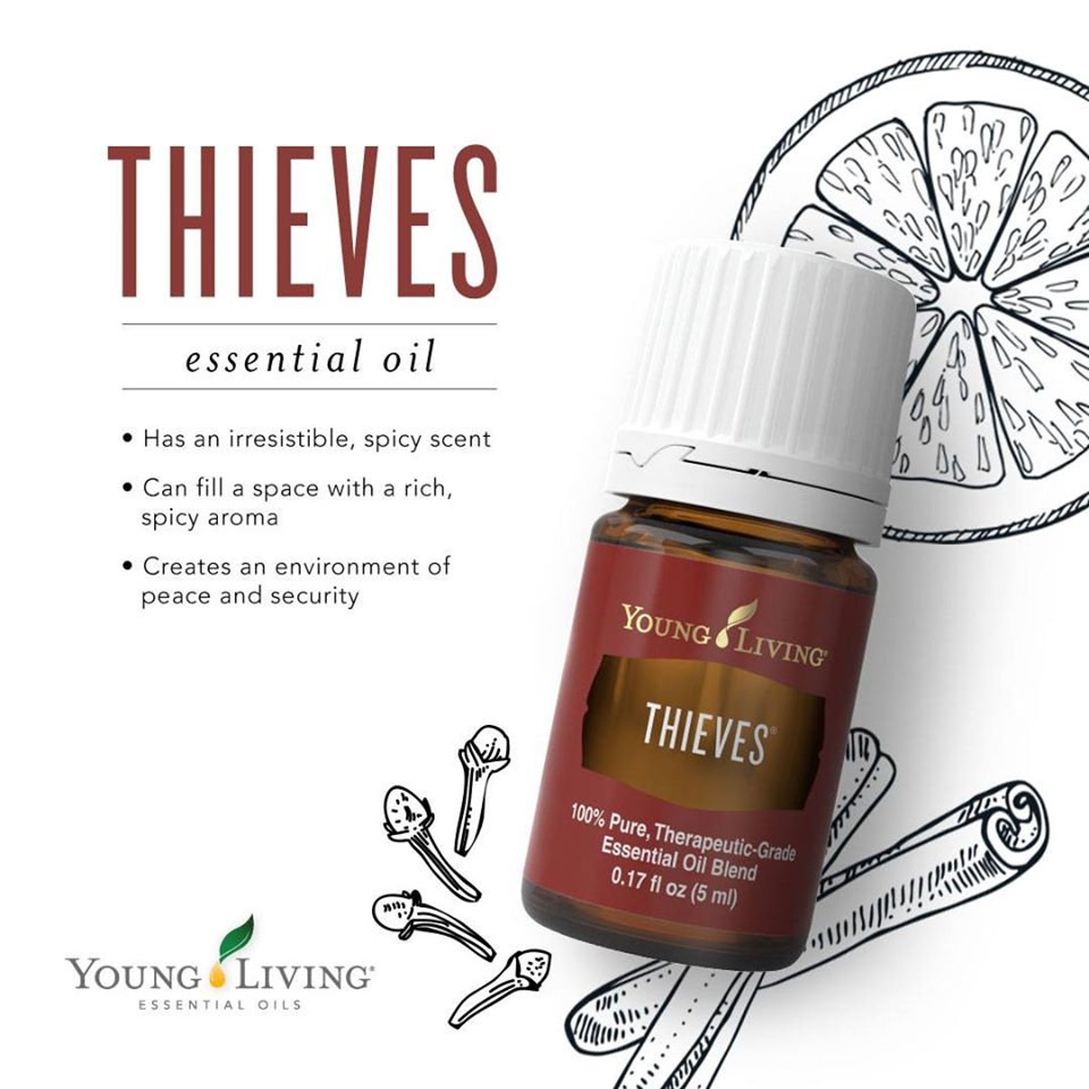 Thieves, Thieves Oil, Young Living Essential Oil, Thieves 15ml, 5ml ...