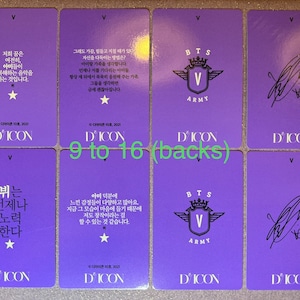 Official BTS V Kim Taehyung Photocards - Etsy