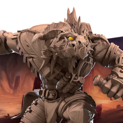 Dragonborn Cook Miniature Tabletop RPG Miniature Bite the - Etsy