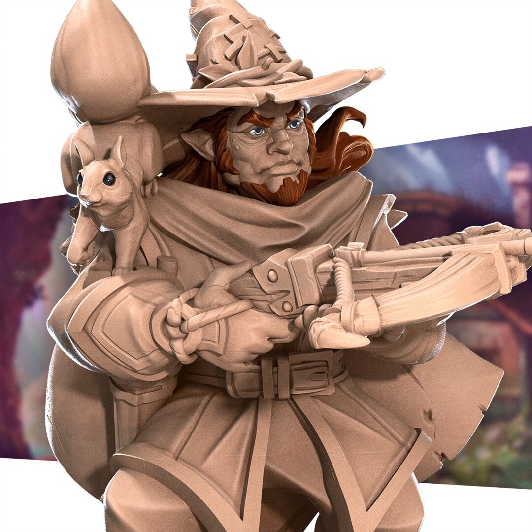 Halfling Ranger Miniature Tabletop RPG Miniature Bite the Bullet ...