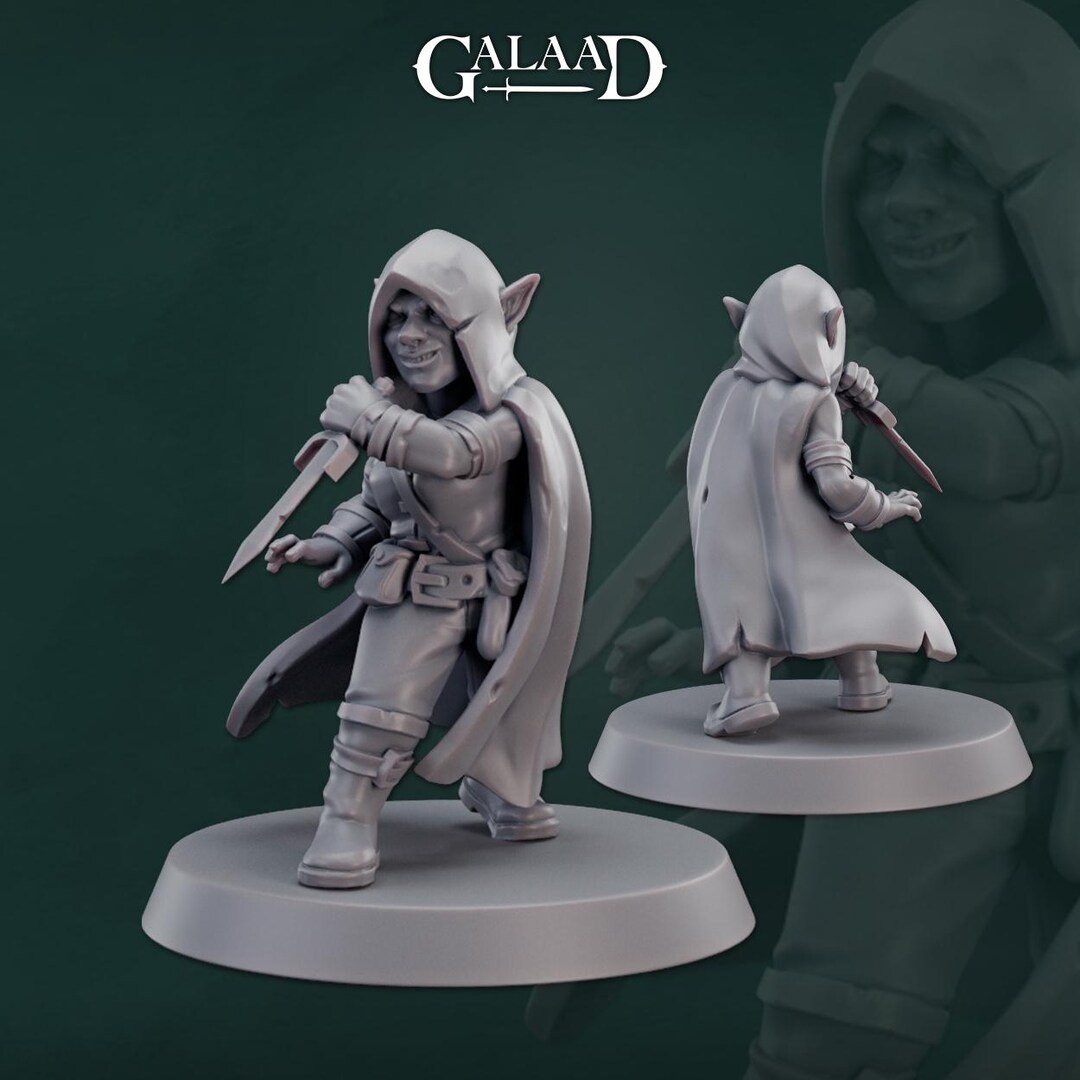 Female Goblin Assassin Miniature Tabletop RPG Miniature Galaad ...