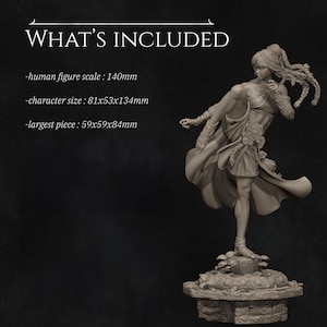Female Monk Miniature, Jingwei | Tabletop RPG Miniature | Nerikson ...