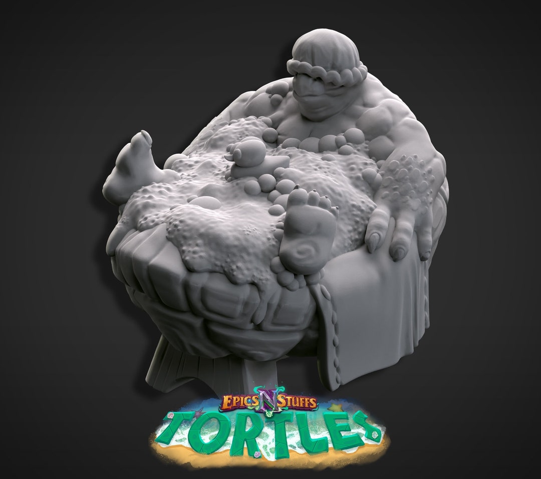 Tortle Relaxing Miniature Tabletop RPG Miniature Epic 'N' Stuff ...