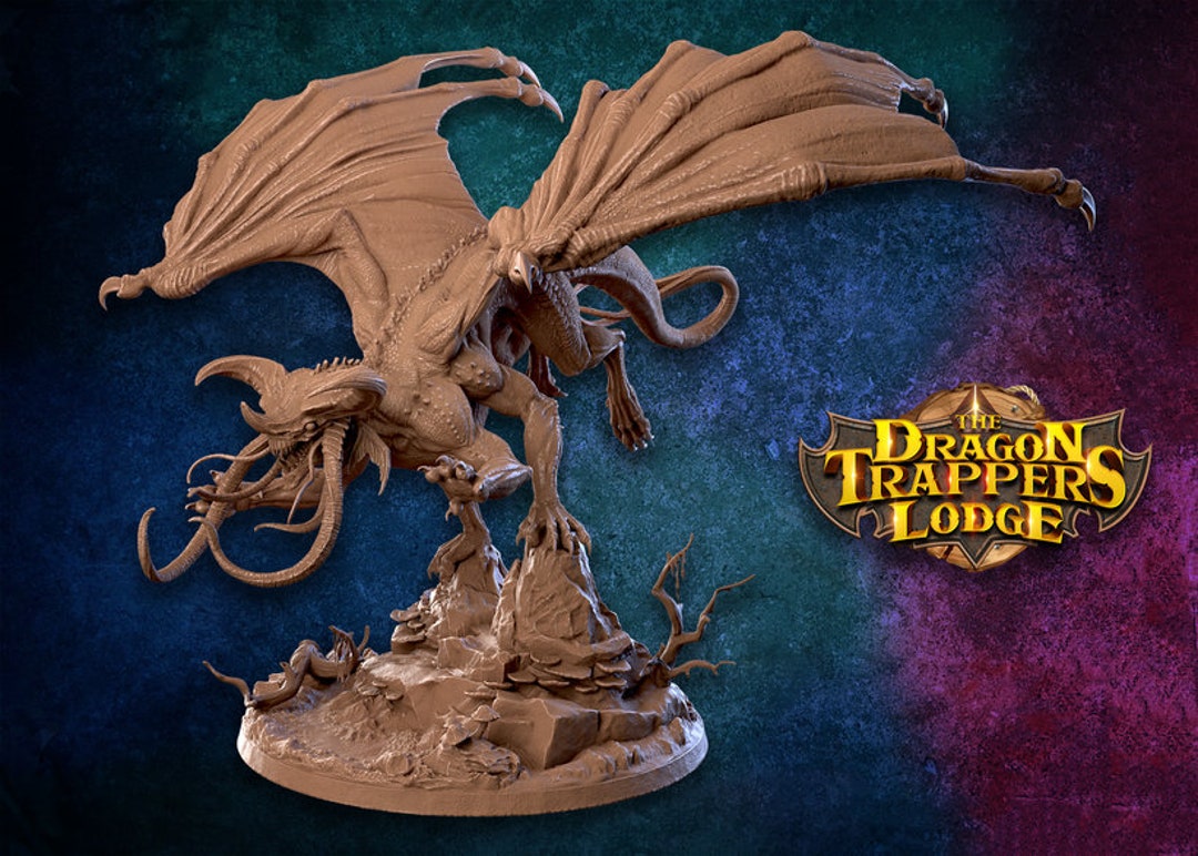Stalker Dragon Miniature Tabletop RPG Miniature Dragon Trappers Lodge ...