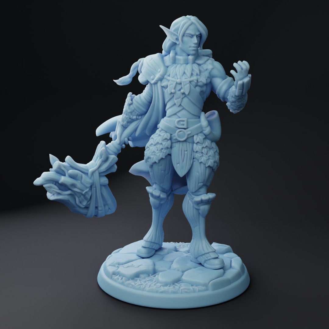 Elf Paladin Miniature, Phaeden Twin Goddess Miniatures Tabletop RPG ...