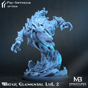 Water Elemental Miniature Tabletop RPG Miniature Miniatures Blueprint ...