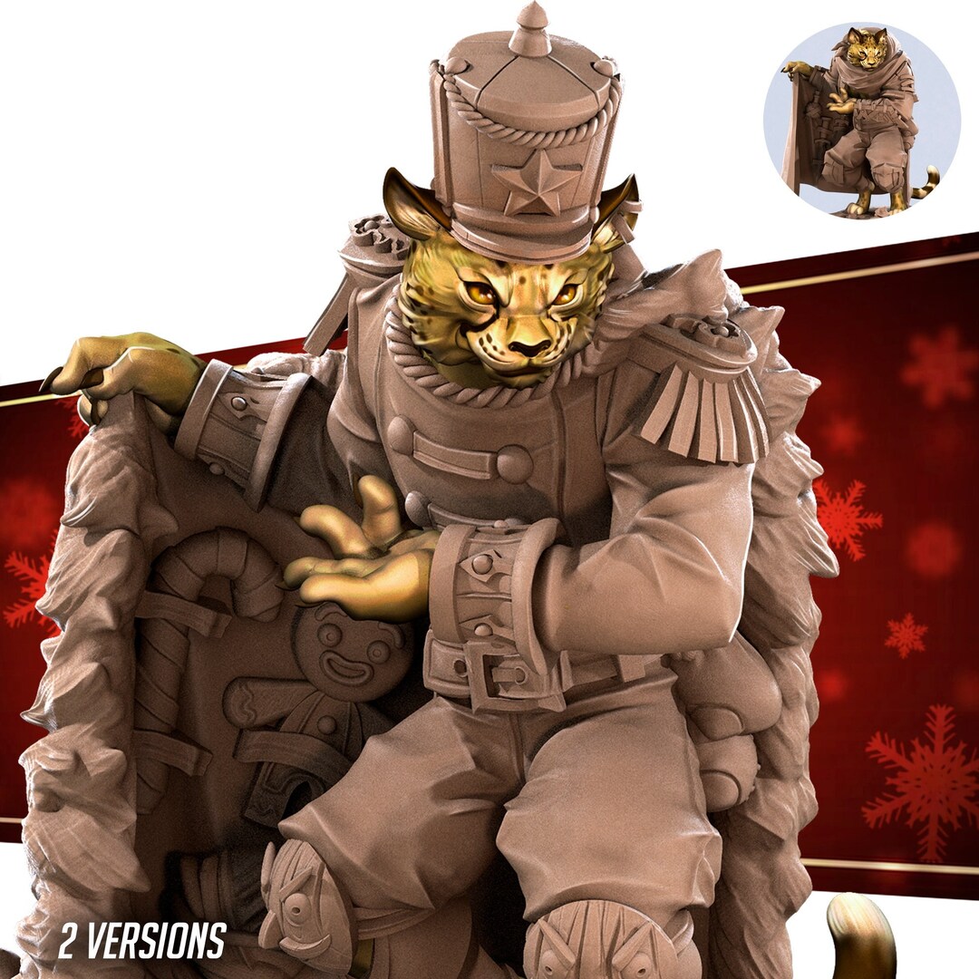 Tabaxi Smuggler Miniature, Cheat Tabletop RPG Miniature Bite the Bullet ...