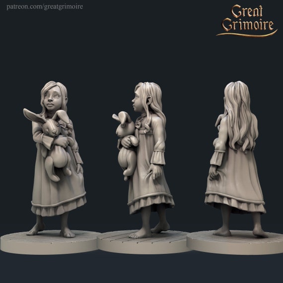 Little Girl Miniature Tabletop RPG Miniature Great - Etsy