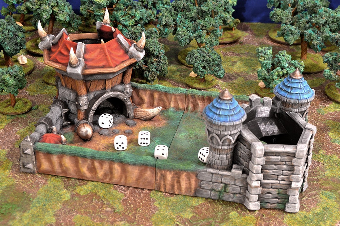 Dice Tower Battle Field 3D Printed Orc Human | Makers Anvil ...