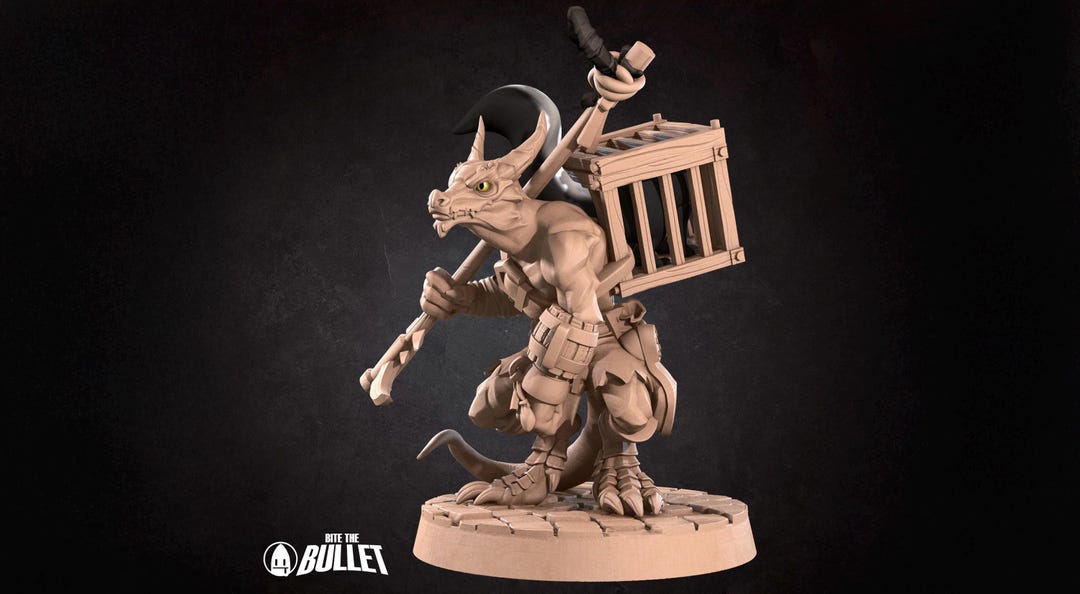 Kobold Inventor Miniature Tabletop RPG Miniature Bite the Bullet ...