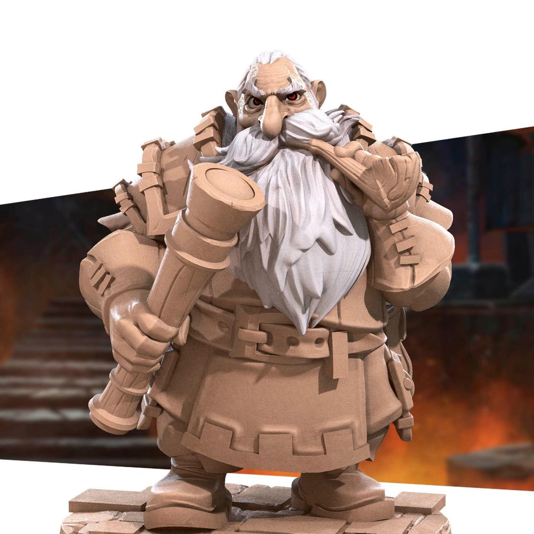 Dwarf Watchman Miniature | Tabletop RPG Miniature | Bite the Bullet ...