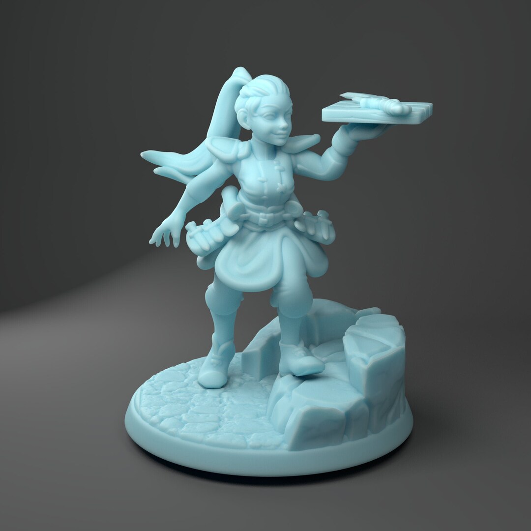 Female Halfling Merchant Miniature, Pip Twin Goddess Miniatures ...