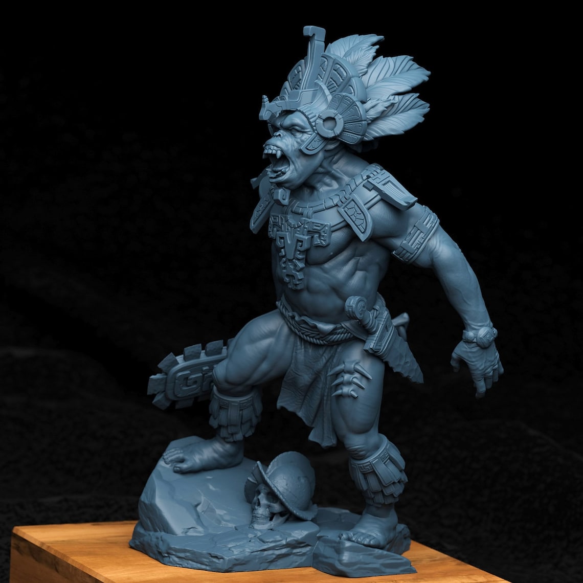 Aztec Monkey Warrior Miniature Tabletop RPG Miniature - Etsy Canada