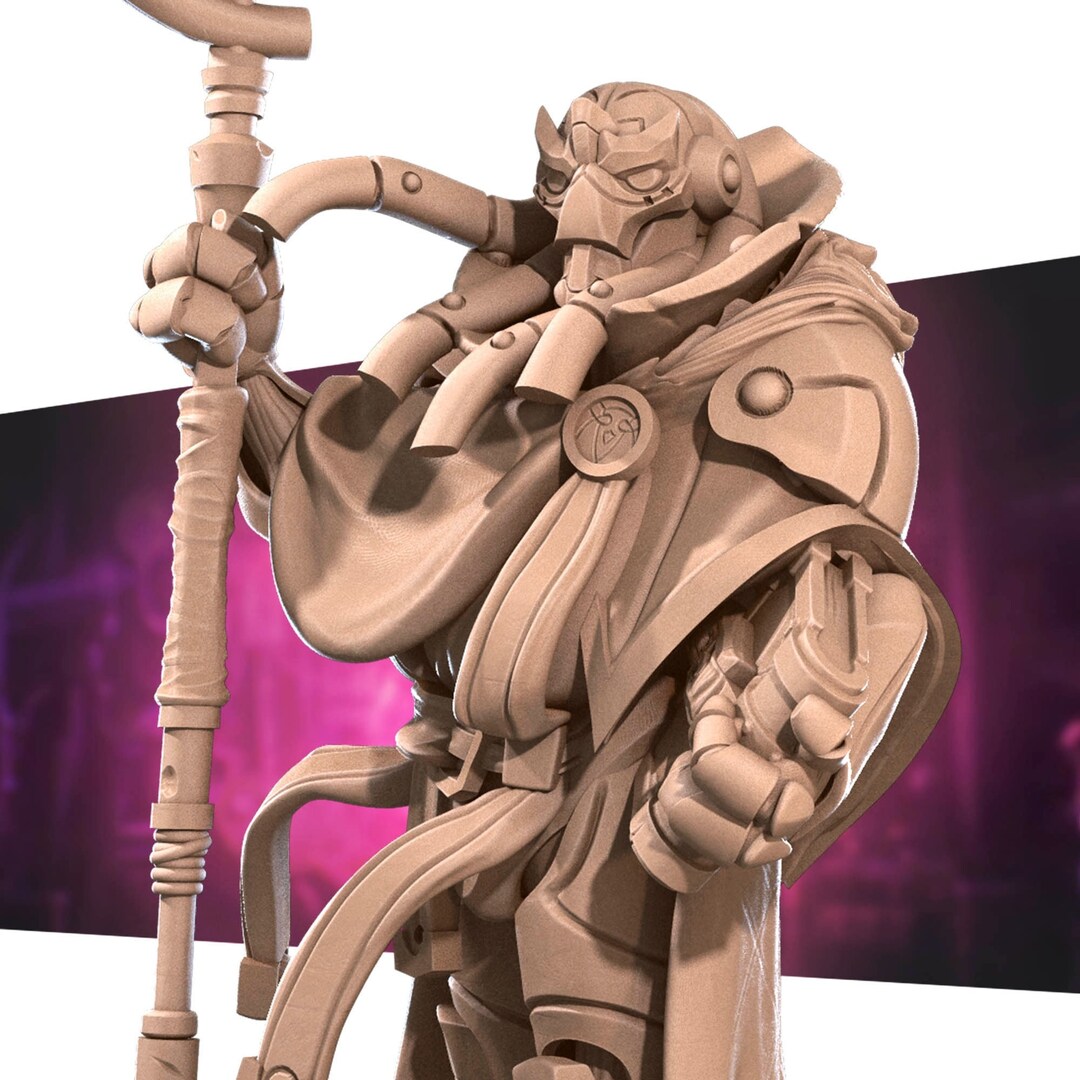 Warforged Warlock Miniature Tabletop RPG Miniature Bite the Bullet ...
