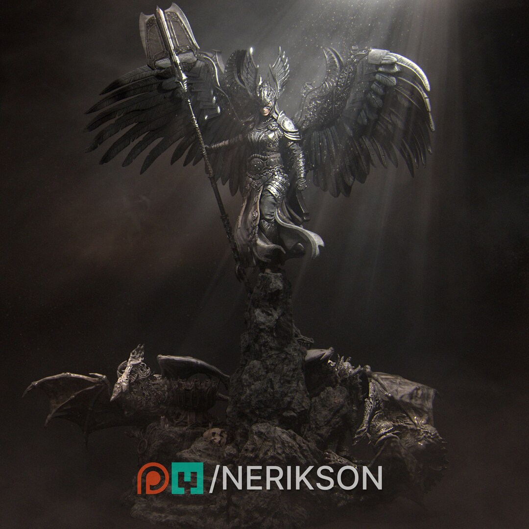 Valkyrie Miniature, Revna | Tabletop RPG Miniature | Nerikson ...