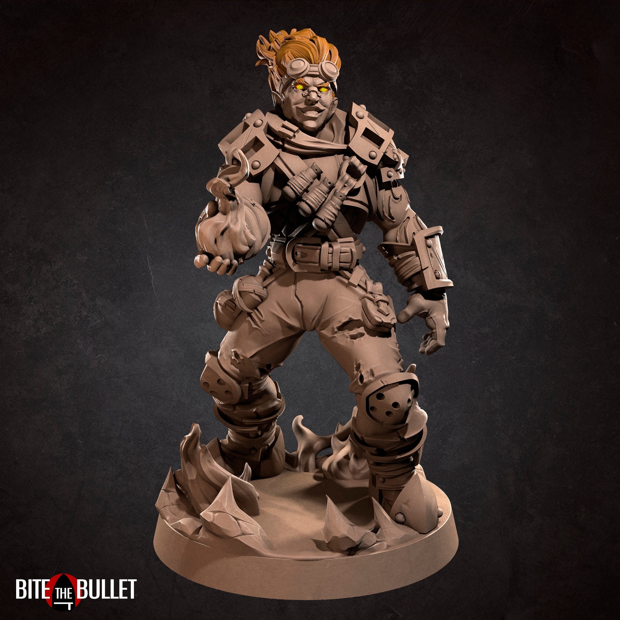Fire Genasi Artificer Miniature Tabletop RPG Miniature - Etsy