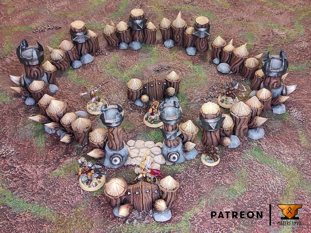 Orc Barricades Terrain Scenery | Makers Anvil | Roleplaying 3D Printed ...