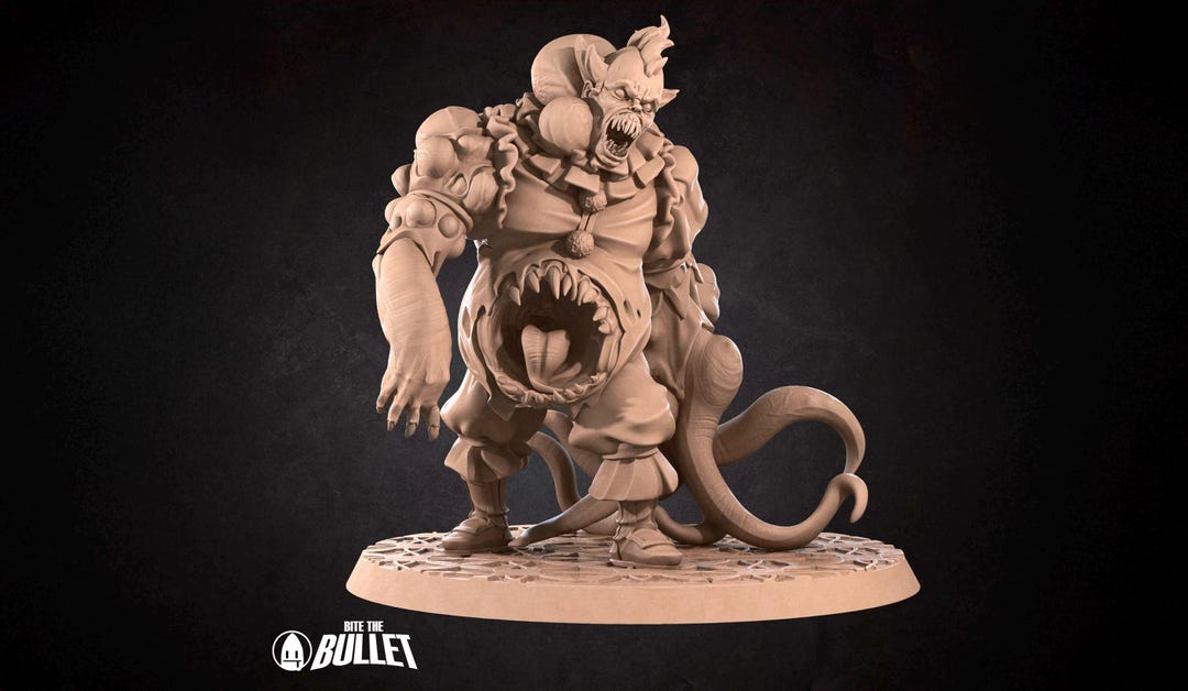 Mutation Clown Miniature | Tabletop RPG Miniature | Bite the Bullet ...