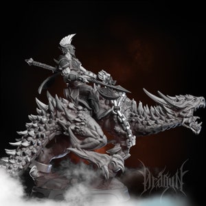 Dragon Rider Dark Knight Miniature Dragun Studios Tabletop RPG ...