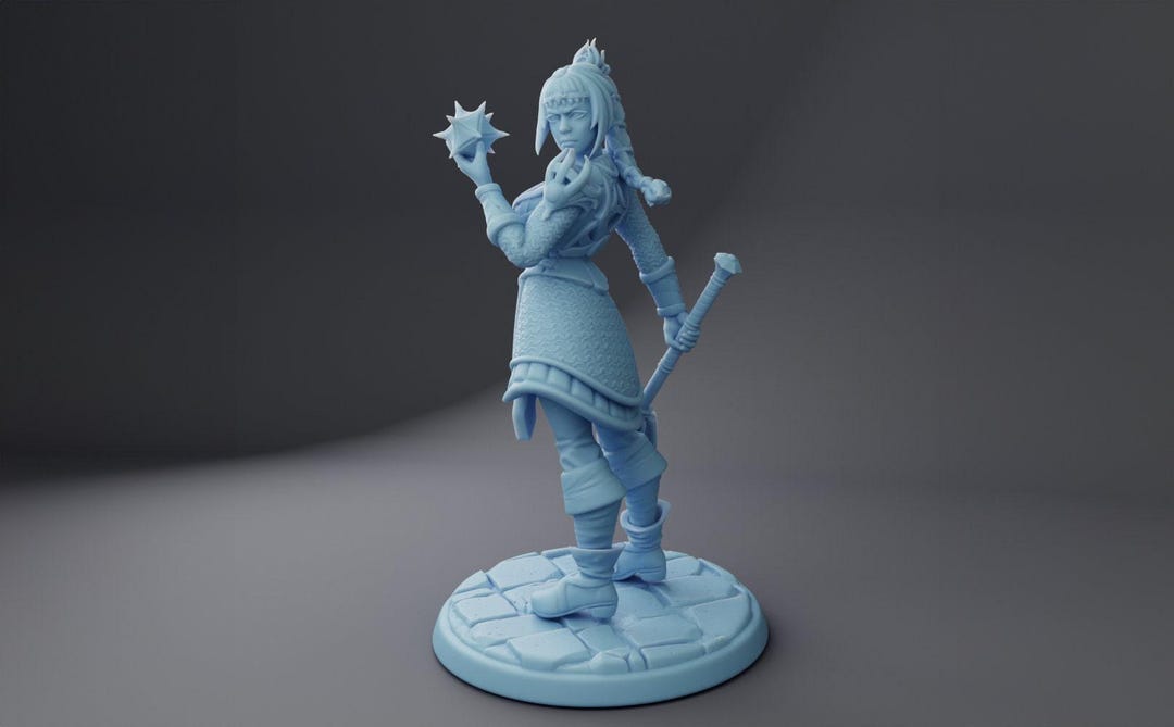 Female Cleric Miniature, Ebonheart | Twin Goddess Miniatures | Tabletop ...